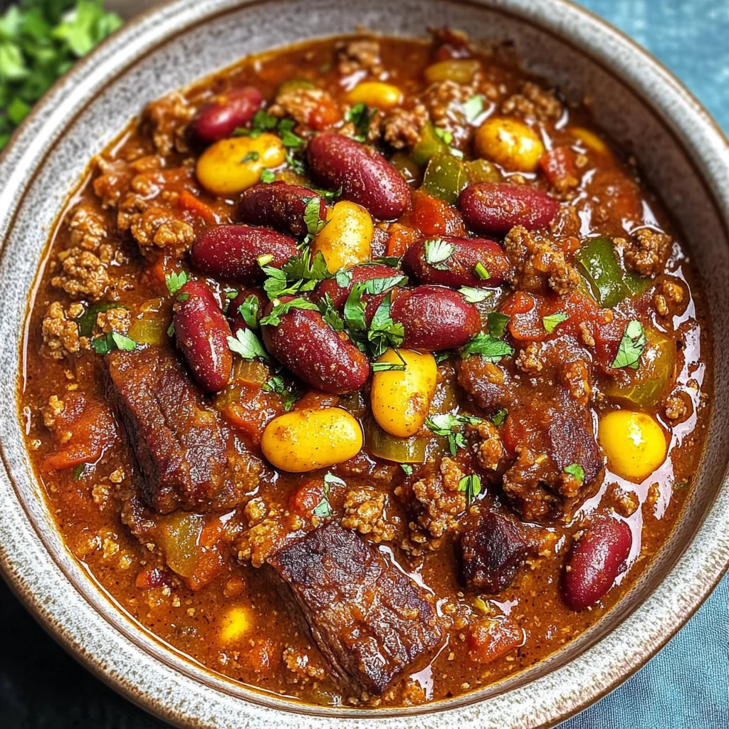 Short Rib and chicken sausage Chili Recipe